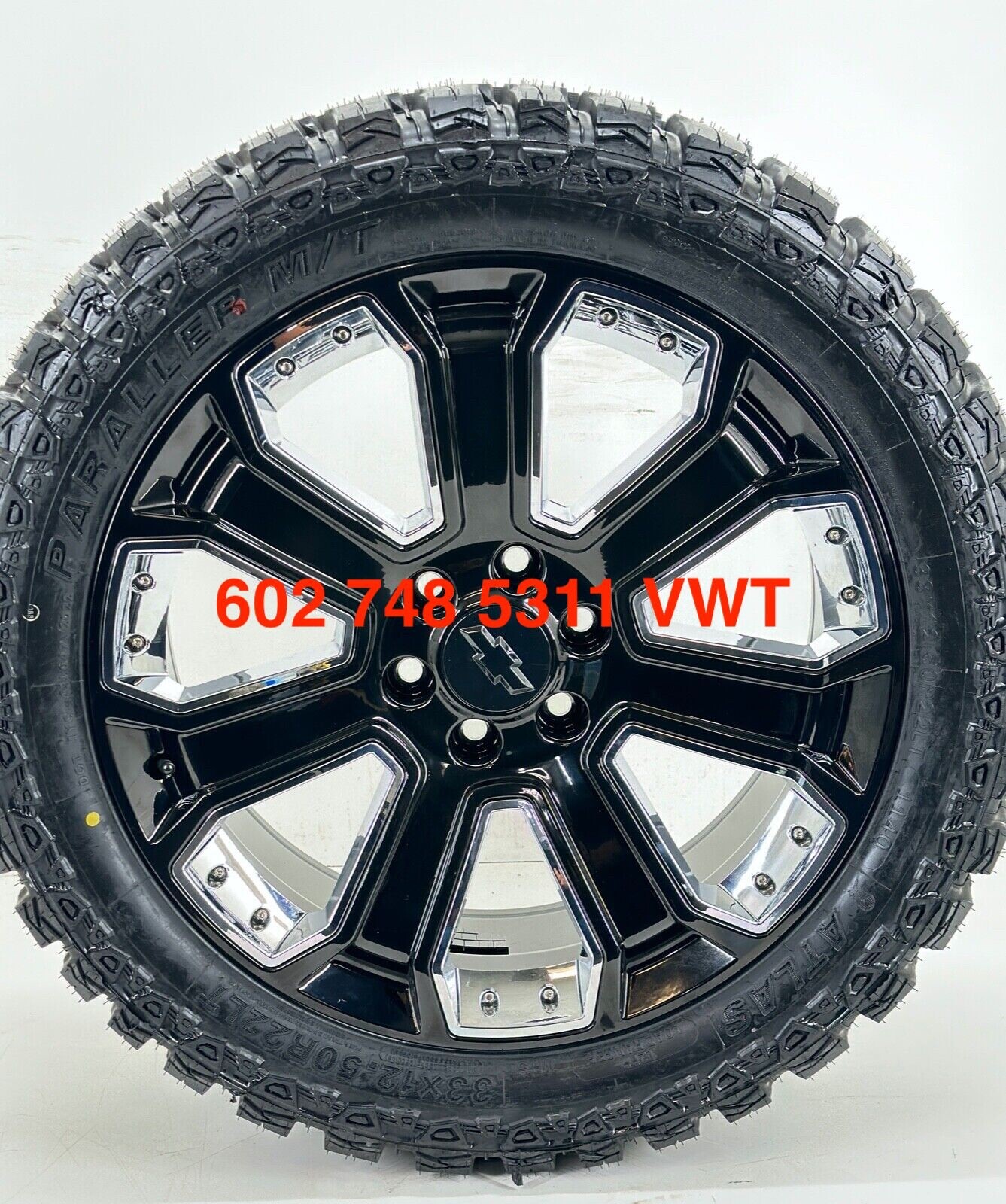 4 PCS 22" FIT OEM BLACK CHEVY LTZ GMC SIERRA CADILLAC WHEELS RIMS TIRES ...