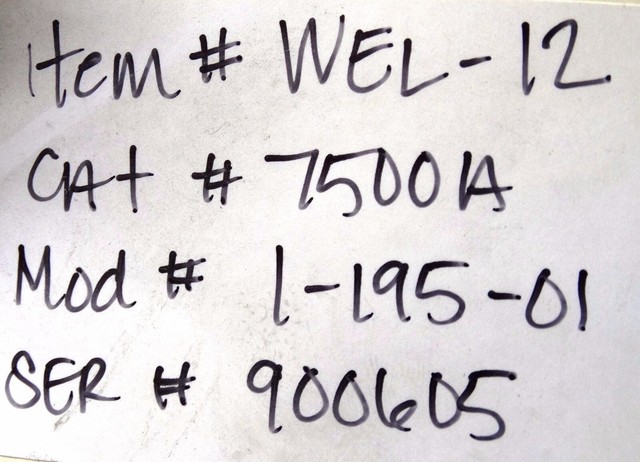 UNITEK Weldmatic 7500A AC Welding Supply Model 1-95-01 Ser 900504 ...