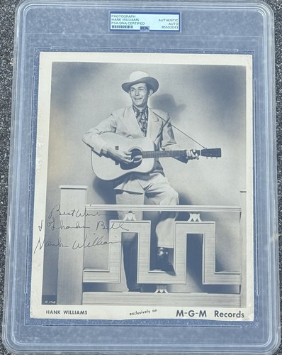 Hank Williams Sr Signed Autograph 1940’s 8x10 Promo Photo PSA/DNA ...