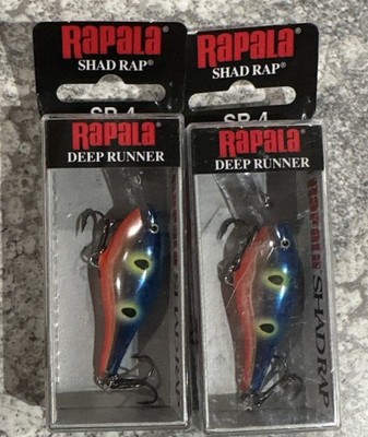 NEW COLOR!!! 2 Packs Rapala Shad Rap SR-4 Blue Eyes | eBay