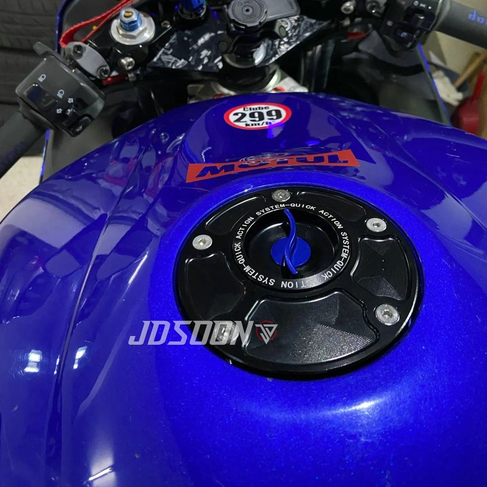 Keyless Fuel Gas Tank Cap Cover For Yamaha MT07 MT09 MT03 R1 R3 R6 R25 ...