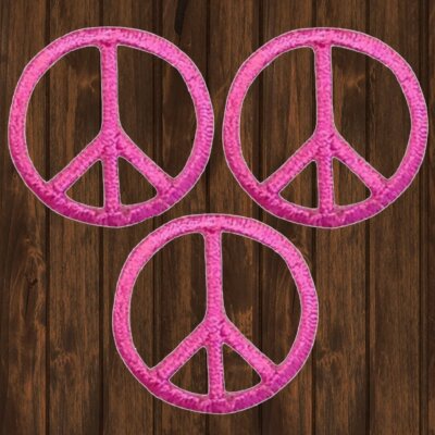 Mini Peace Sign Embroidered Patch — 3-Pack — Iron On | eBay