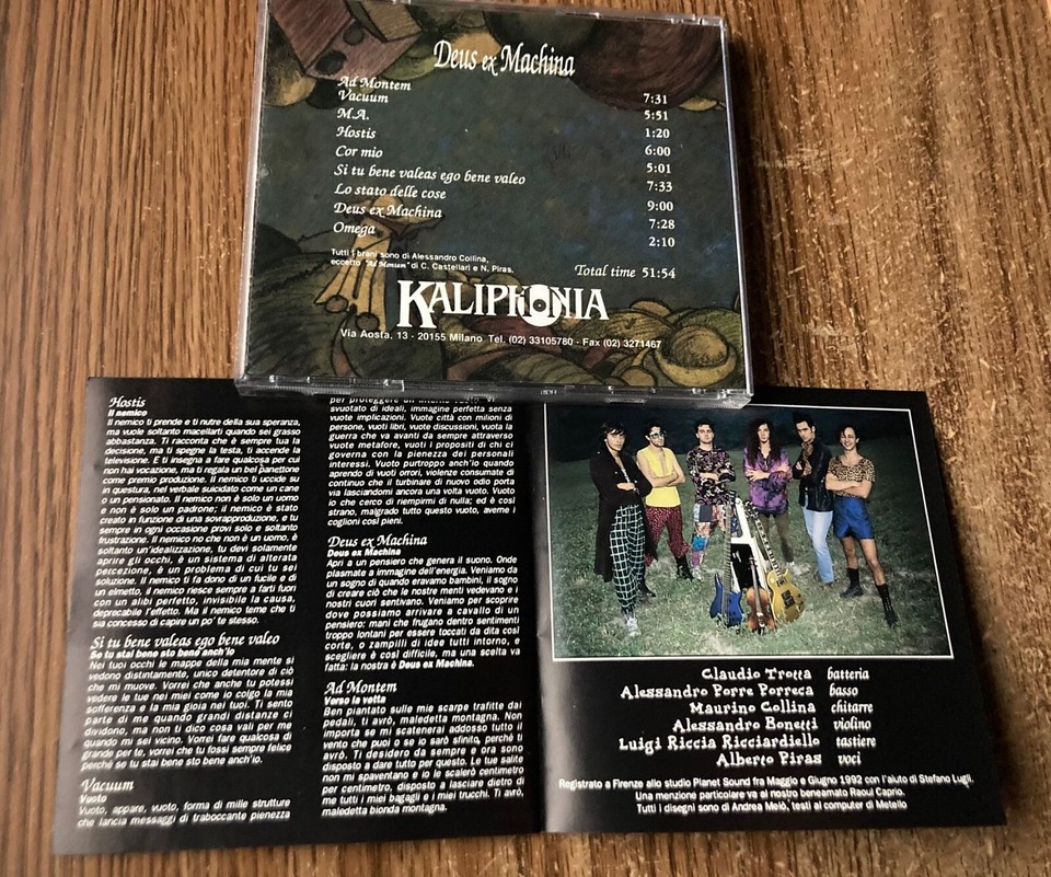 Deus Ex Machina - Deus Ex Machina (CD, 1993, Italian Prog Rock) Very ...