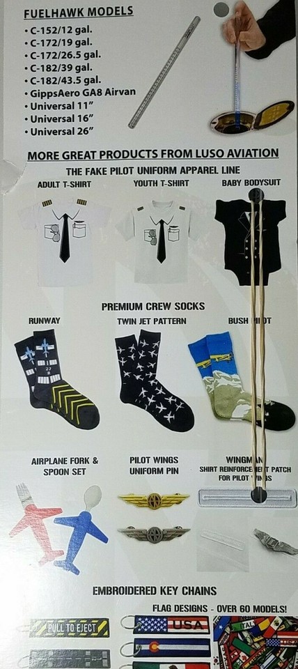 J-Air Fuelhawk Fuel Gauge - Cessna C-172 / 19 Gallon Pre-Flight Fuel ...