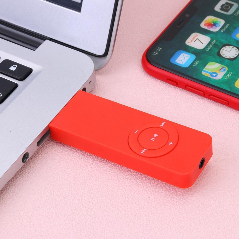 Strip Sport Lossless Sound MP3 Player Support TF Card Media Player (Red ...