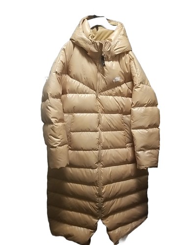 Nike Unisex Gold Therma Fit Down Puffer Long Coat DH4081-200 Size XL ...