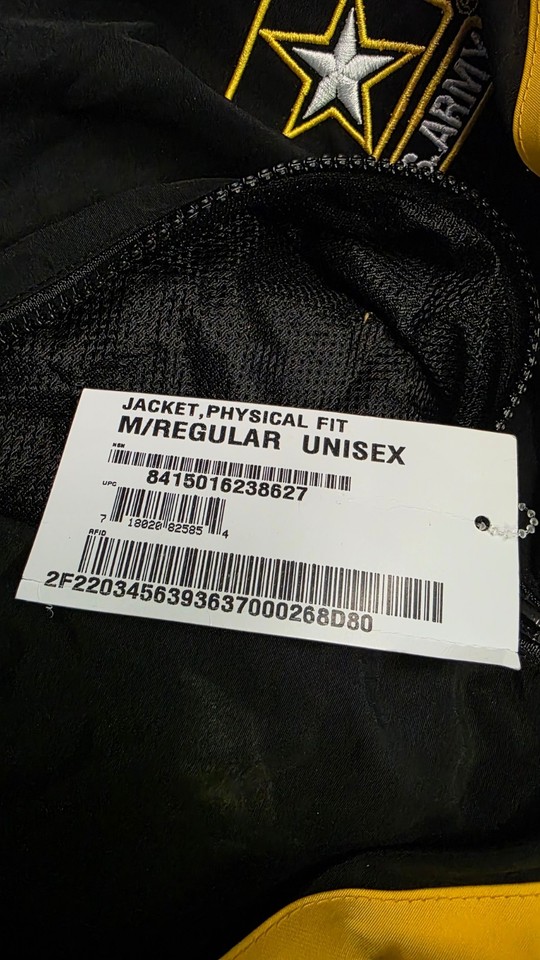 Unisex Army Physical Fitness Uniform APFU PT Coat Jacket Size Medium ...