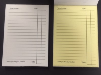 50 x A6 DUPLICATE NCR LINED RESTAURANT BAR ORDER PADS | eBay UK