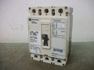 CUTLER-HAMMER HFD CIRCUIT BREAKER HFD3125 125AMP 600VOLT 3POLE FADED | eBay