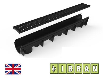 IBRAN-S Heavy Duty Patio & Driveway Drainage CHANNELS, CORNERS & CAPS ...
