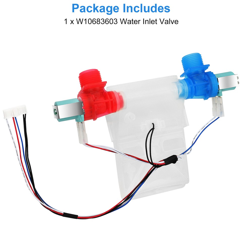 Washing Machine Water Valve Replacement Part Kit for Whirlpool Kenmore ...