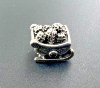 PANDORA ALE STERLING SILVER 925 SANTAS SLEIGH GARNET CHARM BEAD ...