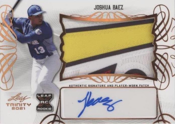 2021 Leaf Trinity - Patch Autographs Joshua Baez #PA-JB1 (AU, MEM, RC ...