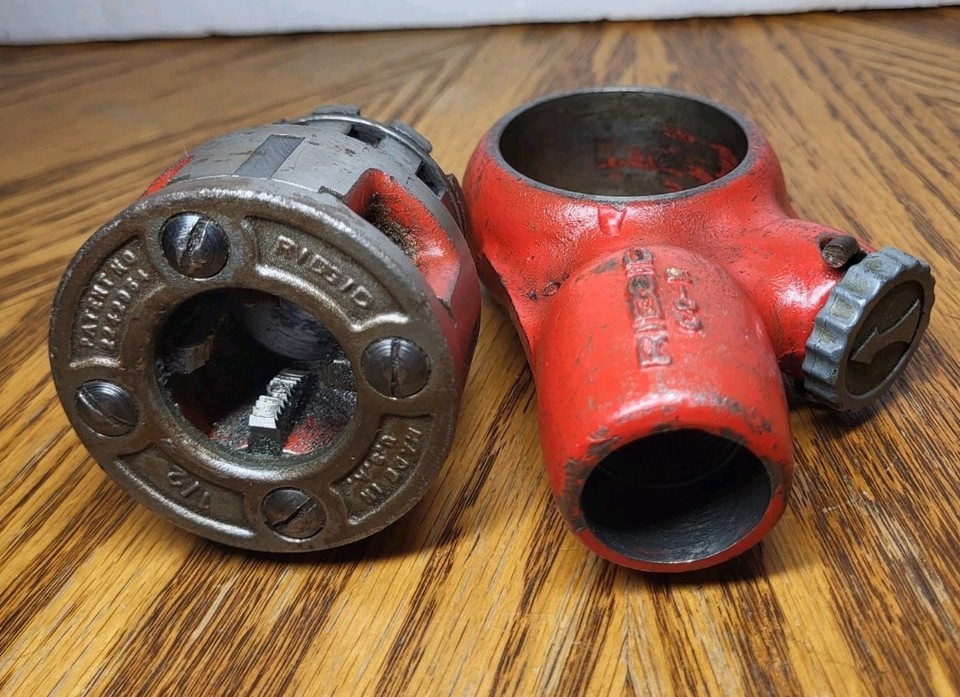 RIDGID USA 00-R Pipe Threader Ratcheting Die Drop Head & 1/2” Die (No ...