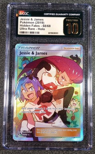 Jessie & James Pokemon 2019 Hidden Fates 68/68 Full Art Holo CGC ...