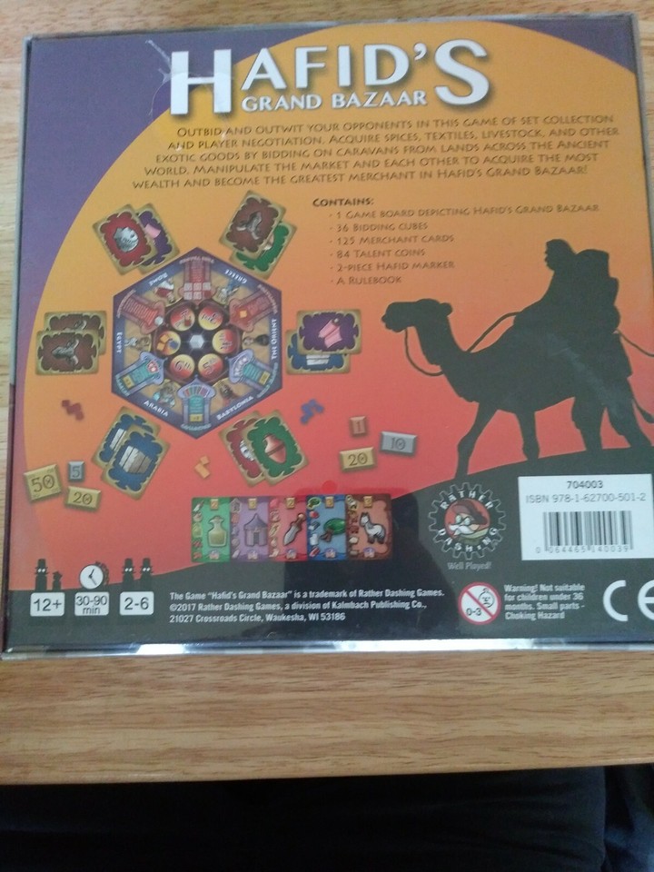 Rather Dashing Boardgame Hafid's Grand Bazaar SW | eBay