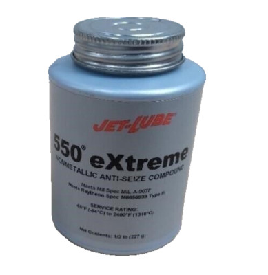 Jet-Lube High Temp. - Anti-Seize Lubricant - Pure Copper 1/2 LB ~ 8 oz ...