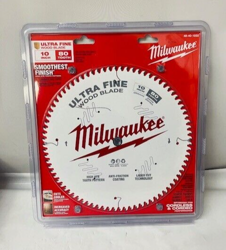 Milwaukee 10" 80T Ultra Fine Finish Circular Saw Blade 48-40-1032- NEW ...