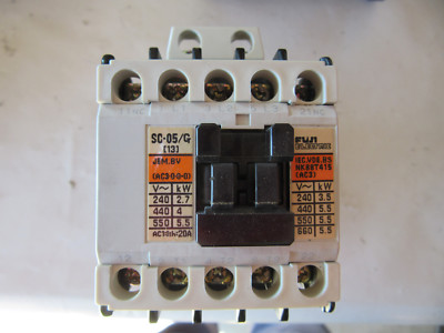 Fuji SC-05/G Contactor 3P 20A with 2 N.C. Coil 24VDC SC14AG VGC!!! | eBay