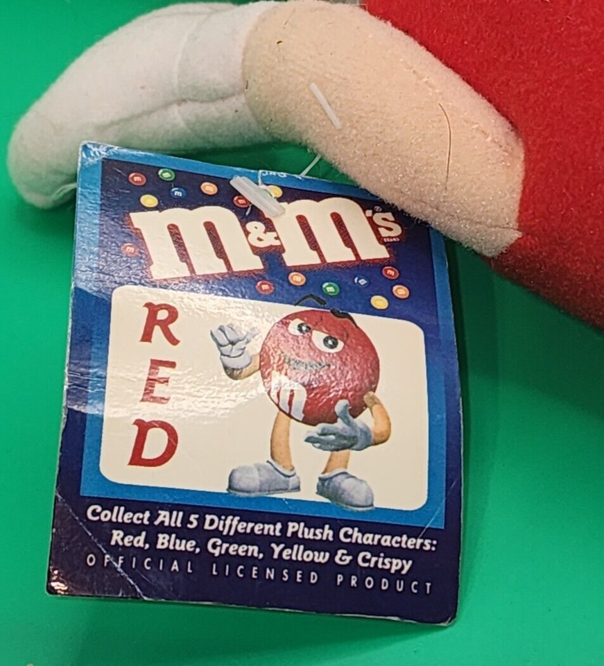 Vintage 2001 Red 12" M&Ms Plush Stuffed Animal Candy Toy NANCO Mars ...