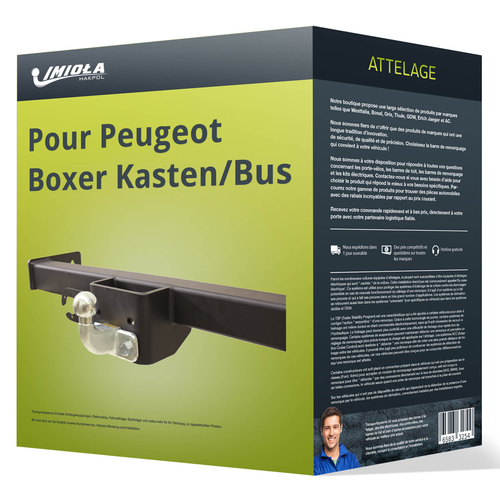 Attelage pour Peugeot Boxer Kasten/Bus 01- démontable avec outil Imiola ...
