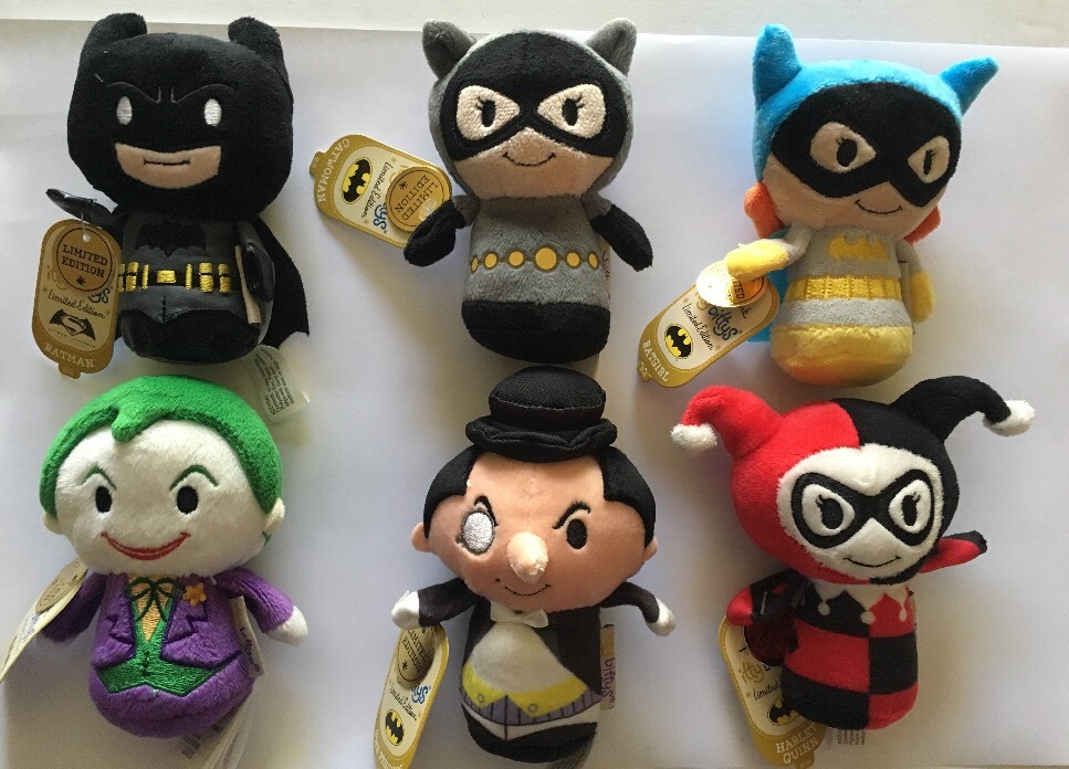 LIMITED EDITION DC BATMAN 6 Hallmark Itty Bittys Bitty * Joker Harley ...