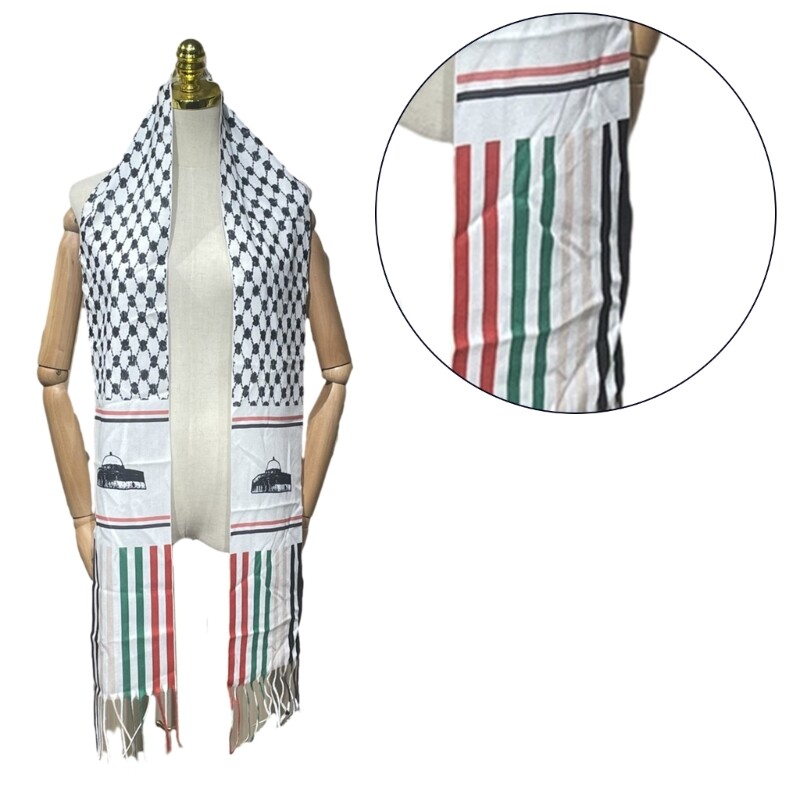 Adult Arab Scarf Palestinian Scarf with Long Tassels for Traditional ...