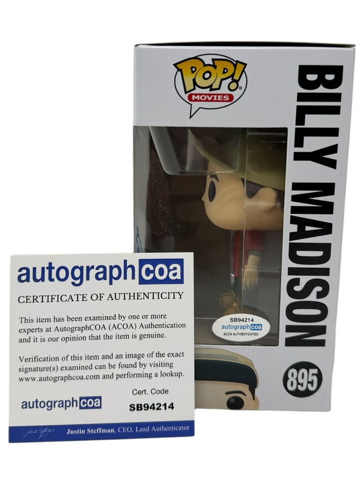 Adam Sandler Signed Billy Madison Funko Pop #895 Autograph Figure ACOA ...