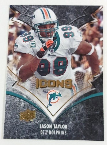 JASON TAYLOR 2008 Upper Deck Icons #54 HOF | eBay