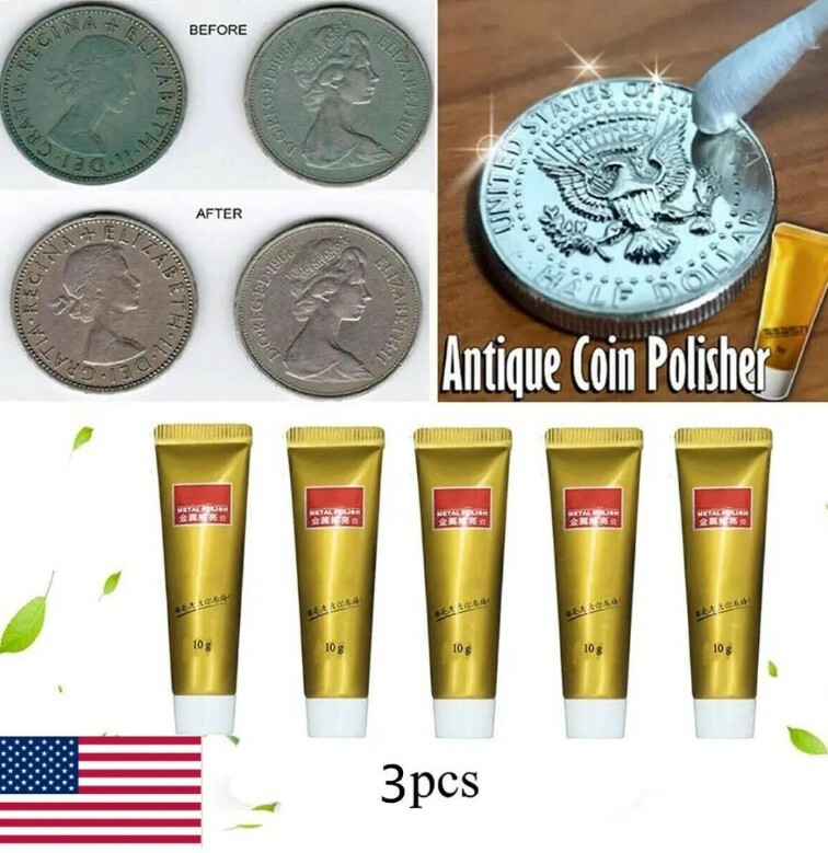 3x Metal Proof Coin Shine Polish Clad Nickel Silver Cu Steel Ceramic ...