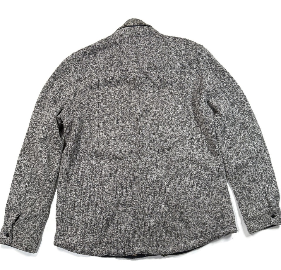 Relwen Bonded Rag Wool CPO Snap Jacket Mens 2XL Marled Gray Wool Blend ...