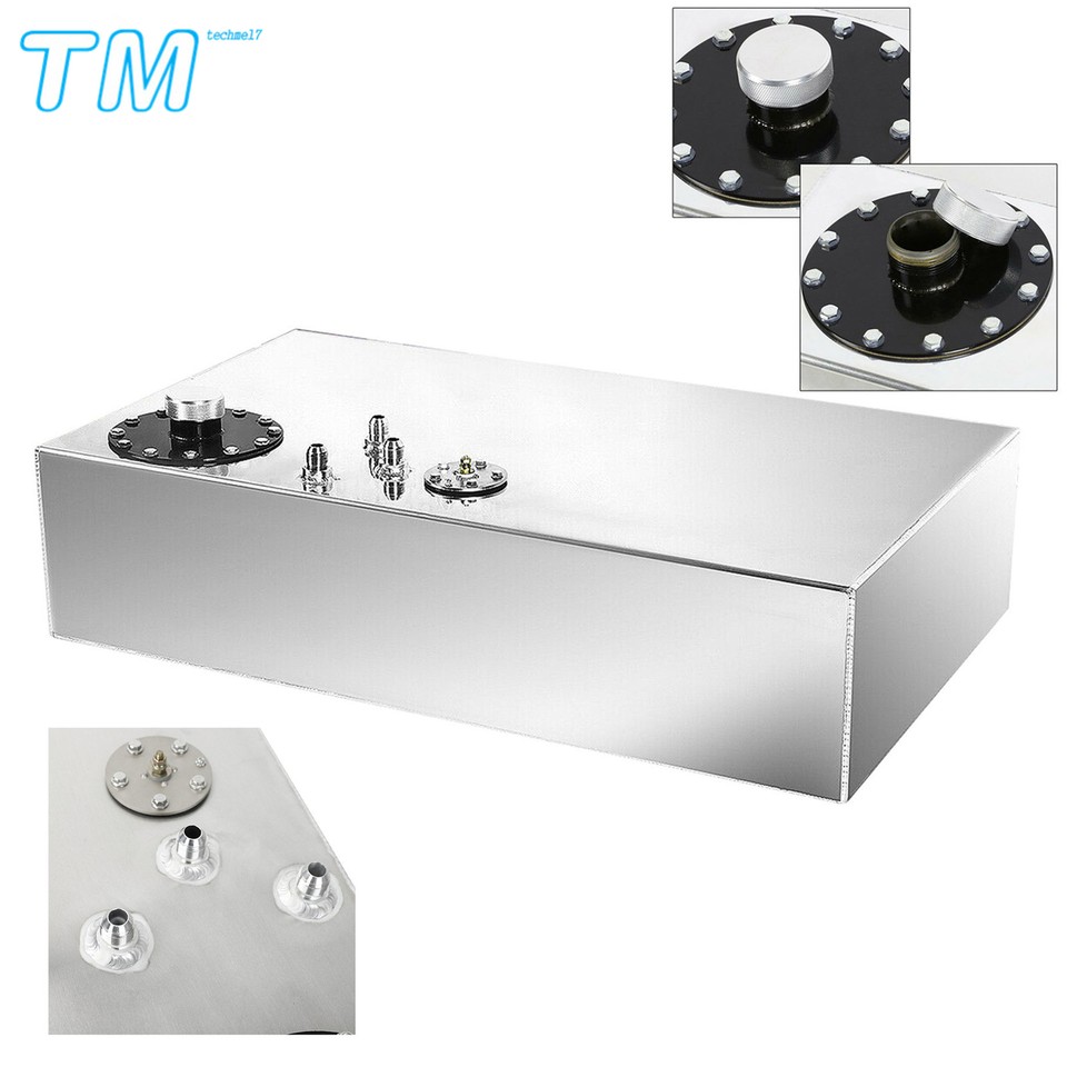 64L Street Rod Fuel Cell Gas Tank w/ Cap & Level Sender Aluminum Race ...