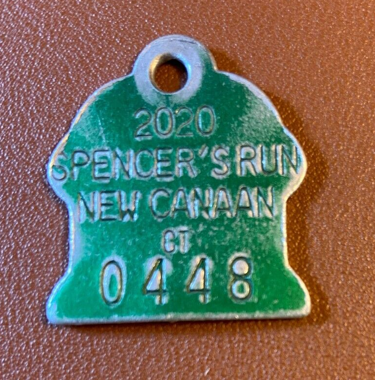 2020 New Canaan CT Dog Tag Spencer's Run Dog Tax Tag # 0448 Metal Green ...