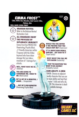 Marvel Heroclix Emma Frost #027 w/ Card House of X Set | eBay