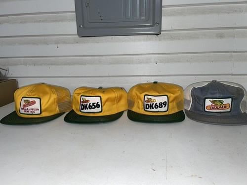 7 VINTAGE DEKALB SWINGSTER FARM SEED PATCH SNAPBACK TRUCKER HAT CAP ...
