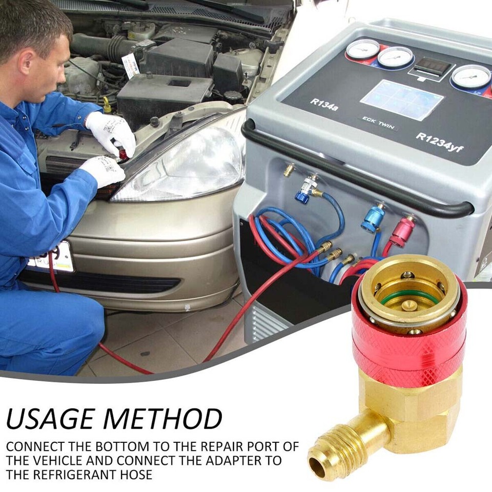 A/C Manifold Gauge Conversion Kit High Low Angle Quick Adapter ACME Car ...