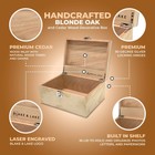 Large Locking Wood Storage Box - Wooden Box with Hinged Lid and Lock ...