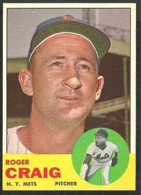 NEW YORK METS ROGER CRAIG 1963 TOPPS # 197 nr mt | eBay