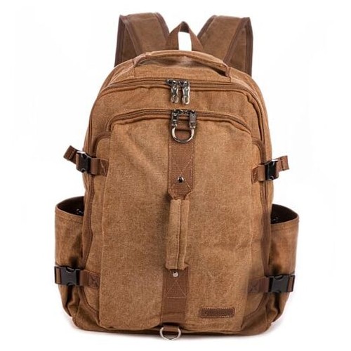 Canvas Backpack for Men Women – Heavy Duty Large Travel Backpack Light ...