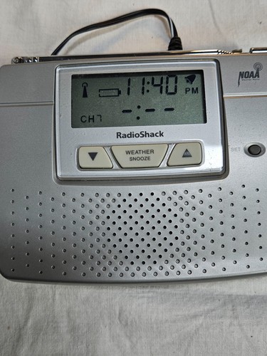 Radio Shack Weather Radio NOAA w/LCD Alarm Clock 12-260 Tested Works | eBay