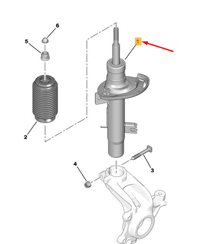 PEUGEOT 208 MK1 A9 Front Left Shock Absorber 9804831180 New Genuine | eBay