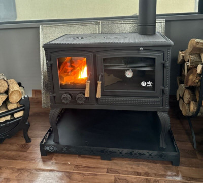 Cast iron wood burning stove, Wood cook stove, oven stove, kitchen ...