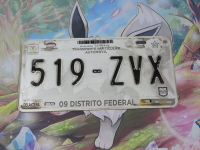 Distrito Federal Mexico License Plate Mexican 519 ZVX Angel City | eBay