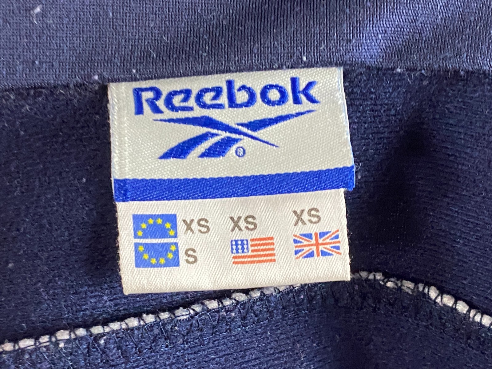 Reebok Vintage Men's Track Jacket - XS Navy Blue Polyester Retro Sport ...