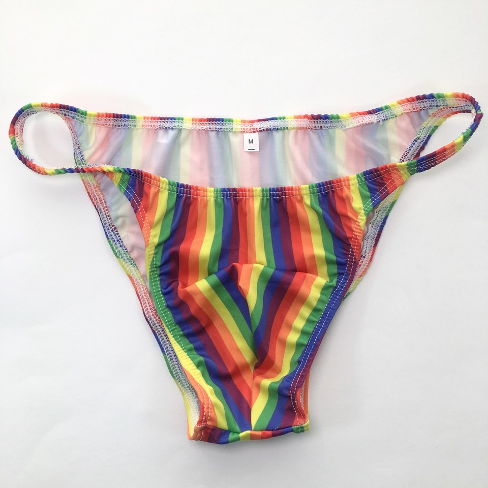 K377 PW String Bikini String Narrow waist Body Posing Flag Stripes ...