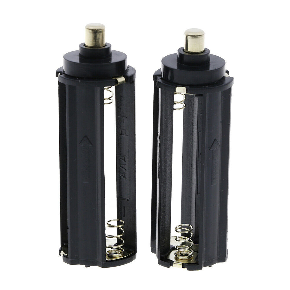 4x 3-AAA Battery Holder Cylindrical Case Plastic For 18650 7/8 ...