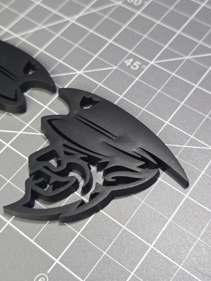 Ultimate Pursuit Universal Fit Car Side Satin Black Adhesive Emblem ...