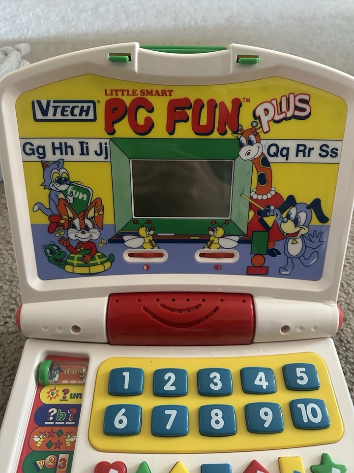 Vintage VTech Little Smart PC Fun Plus Electronic Learning Toy Laptop ...