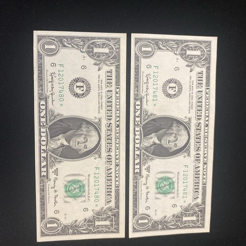 1963 STARS $1 One Dollar Pair Of Consecutive STAR Notes UNC STARS! | eBay