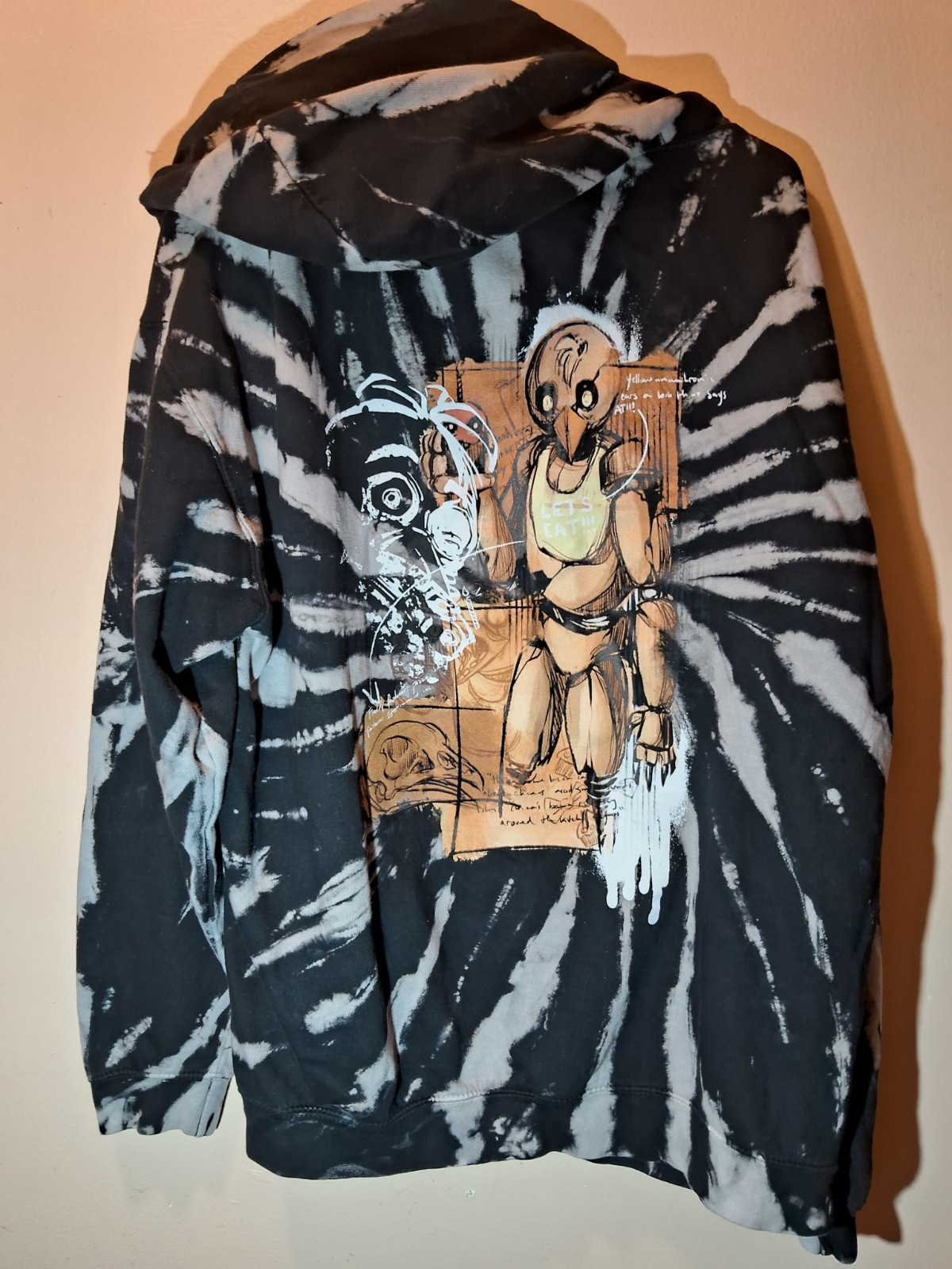 Official Five Nights at Freddy's Skrape Tie Dye Hoodi… - Gem